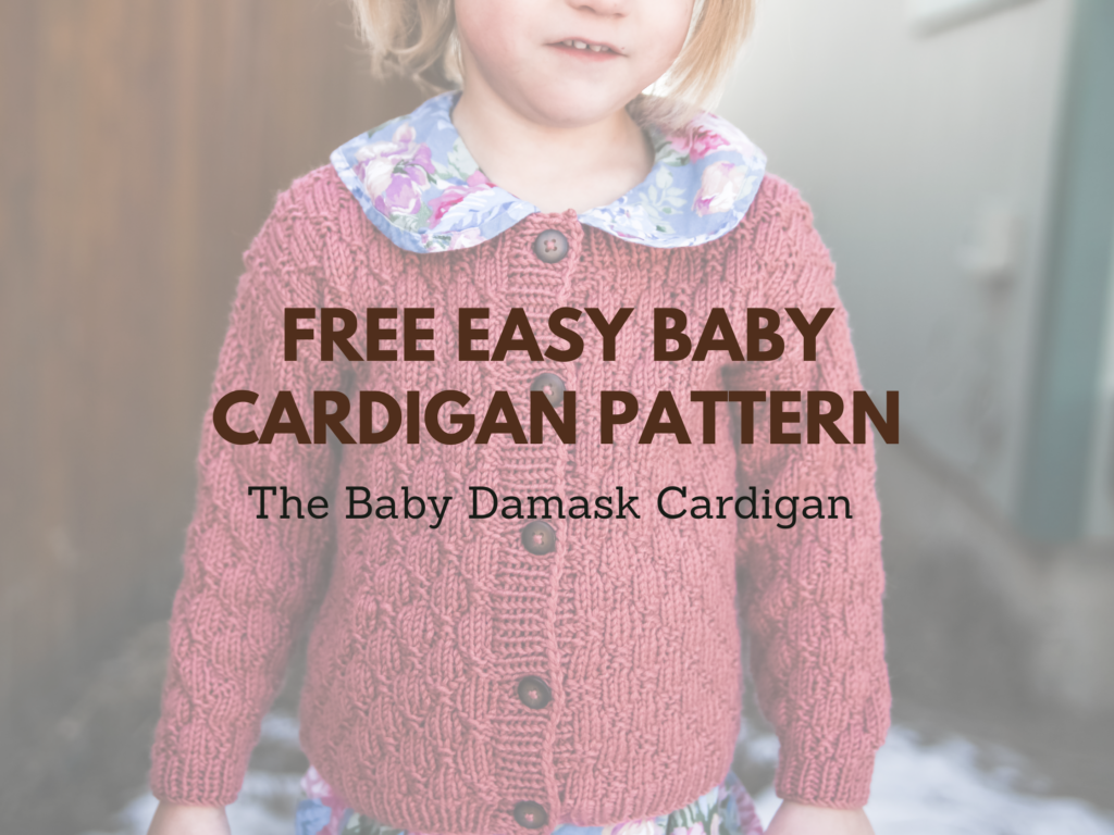 Free Easy Baby Cardigan Pattern – The Baby Damask Cardigan - The Knit ...