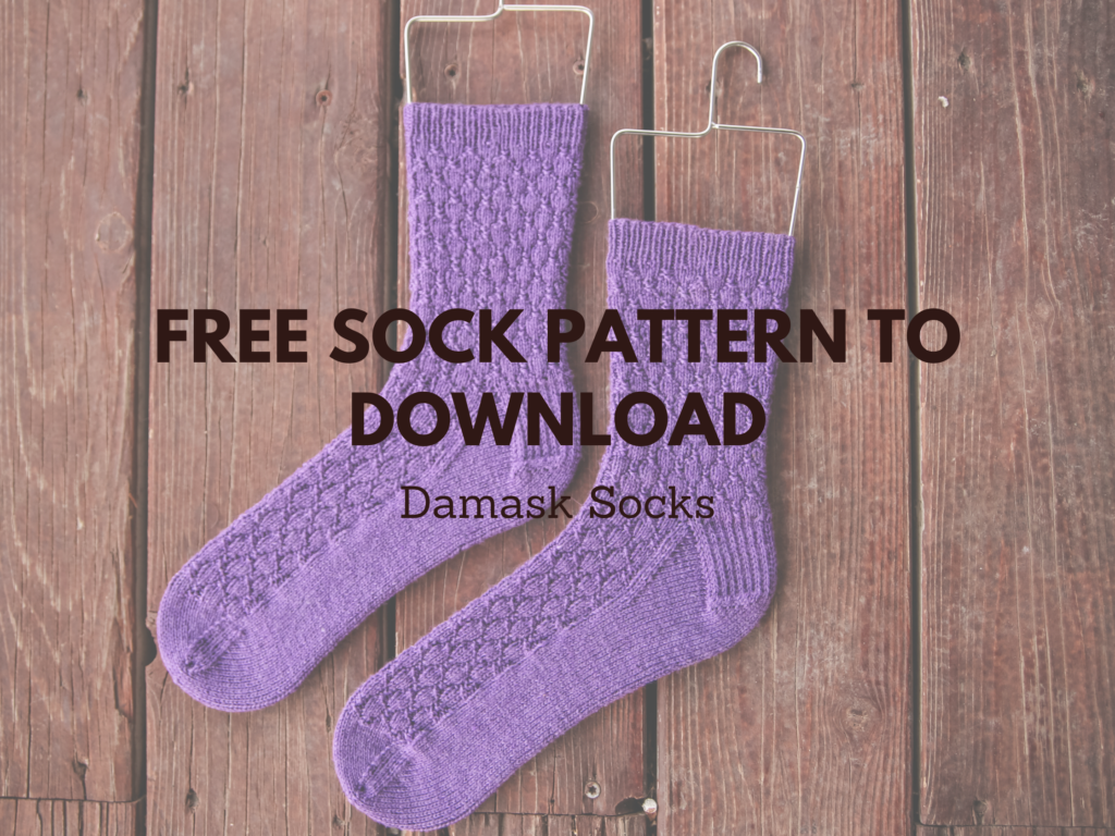 Free Sock Patterns to Download: Damask Socks - The Knit in the Womb Blog